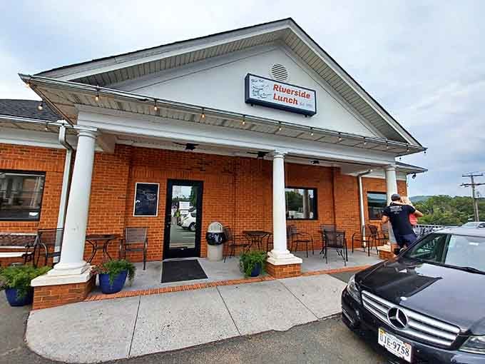 That brick facade with white columns isn't just charming architecture&mdash;it's your gateway to carrot cake paradise.