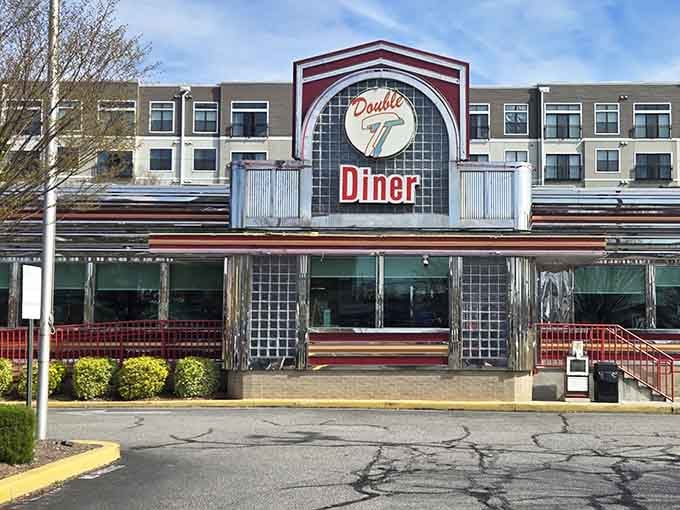 That gleaming chrome facade isn't just architecture—it's a beacon calling hungry souls home to breakfast paradise.