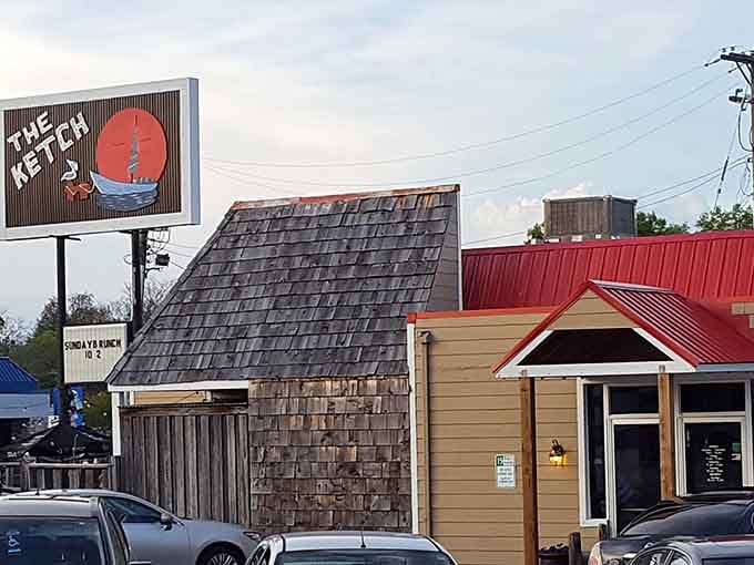 The weathered shingles and nautical sign create an unassuming exterior that hides some of Kentucky's finest fish and chips within.