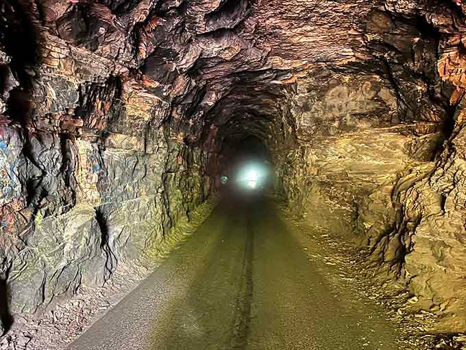 That moment when you realize you're about to drive through solid rock and it feels absolutely magical.