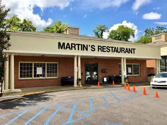 The simple storefront with those classic white columns welcomes you to a Montgomery dining institution that's been perfecting comfort food for generations.
