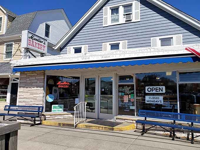 Classic neighborhood charm meets sweet tradition at Mueller&rsquo;s Bakery in New Jersey, where locals line up for fresh pastries daily.