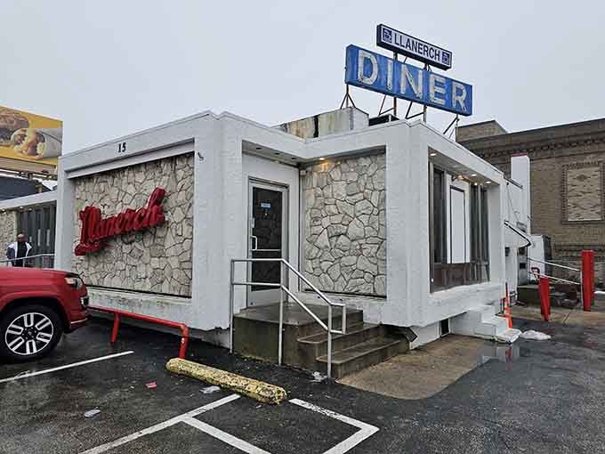 That classic diner architecture isn't just nostalgic, it's a promise of good things waiting inside.