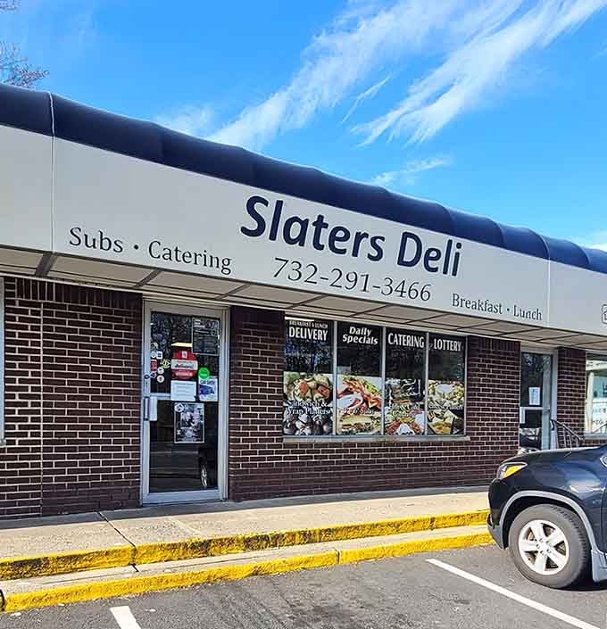 That blue awning beckons like a lighthouse guiding hungry sailors to shore in Leonardo, New Jersey.