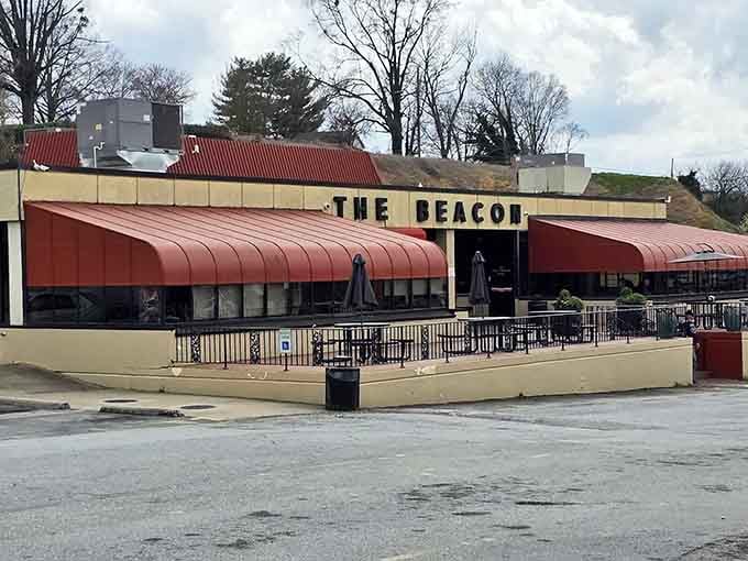 That retro sign and those welcoming steps promise something special, and trust me, they deliver on every delicious word.