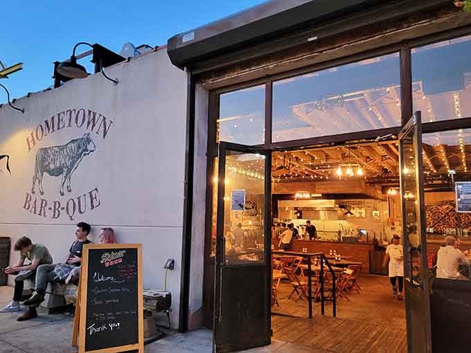 When the sunset matches the smokehouse glow, you know you've found barbecue heaven with a front-row seat.