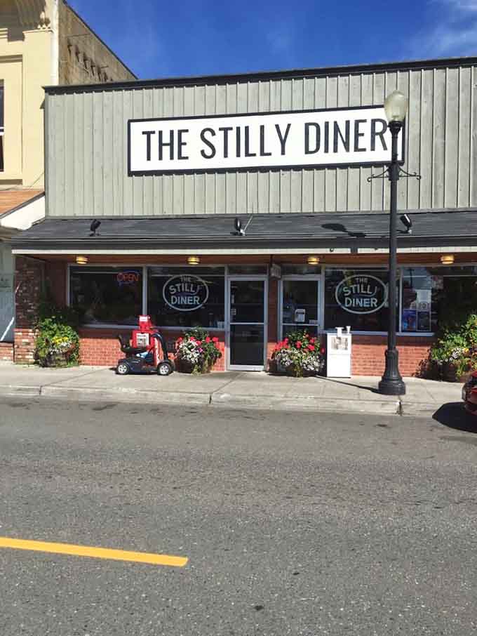 When a diner's exterior looks this inviting on a sunny day, you know the pancakes inside are going to deliver the goods.