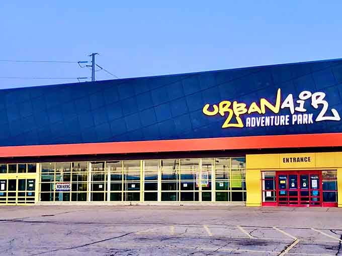 The bold exterior design makes it impossible to miss, like a beacon of joy in Madison's landscape.