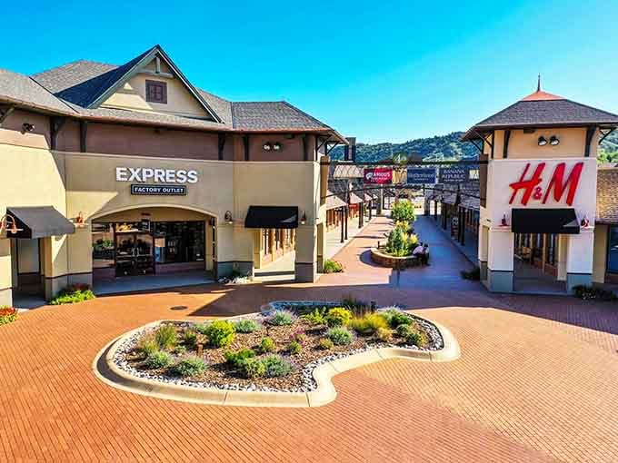 This open-air village layout means you can shop till you drop while actually enjoying fresh air and mountain views.