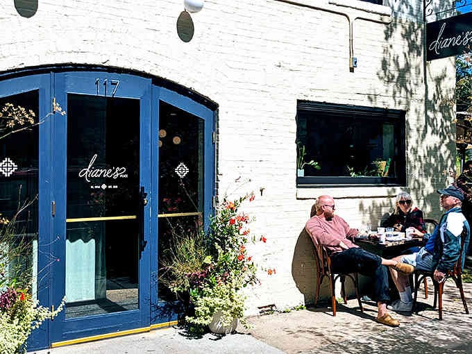 That blue door isn't just an entrance, it's a portal to Southeast Asian flavors meeting Minnesota nice in perfect harmony.