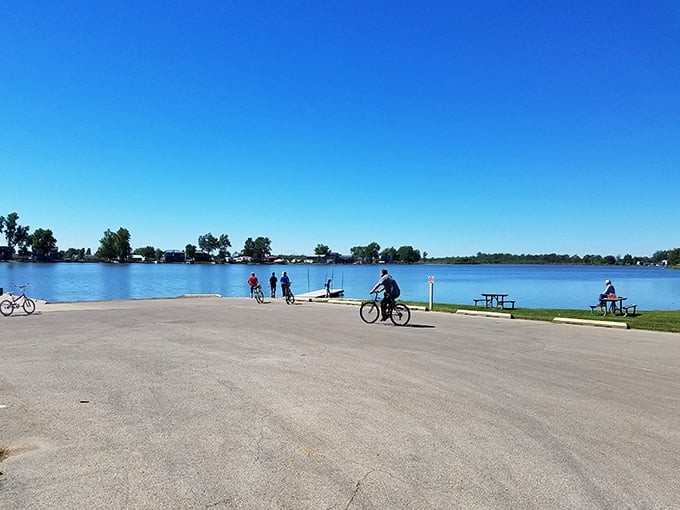 The lake stretches out like nature's own infinity pool, minus the overpriced resort fees and crowded loungers.