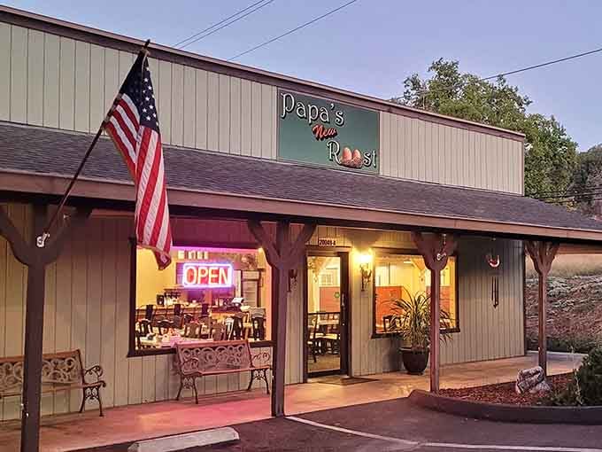 That welcoming glow says "come on in, we've got sandwiches that'll change your life forever."