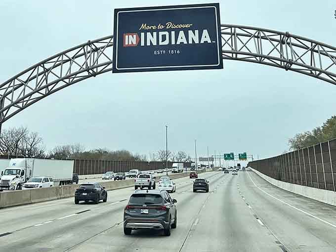 That blue arch spanning the highway isn't just infrastructure, it's your official permission to exhale and relax.