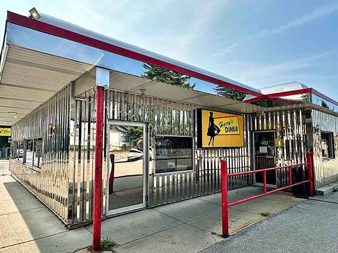 That corrugated metal exterior isn't trying to be trendy, it's been authentically retro since before retro was cool.