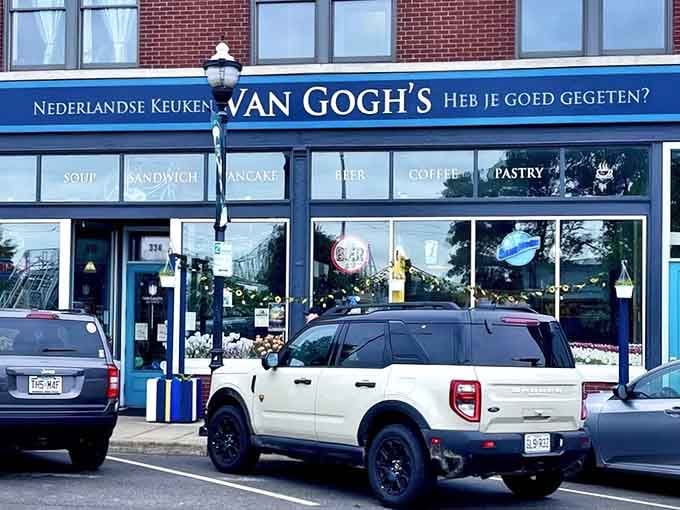 That storefront isn't just inviting, it's practically giving you a hug from across the street with those cheerful flowers.