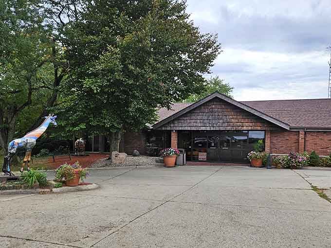 That rustic exterior isn't just for show; it's your first hint that something special awaits inside this Indiana treasure.