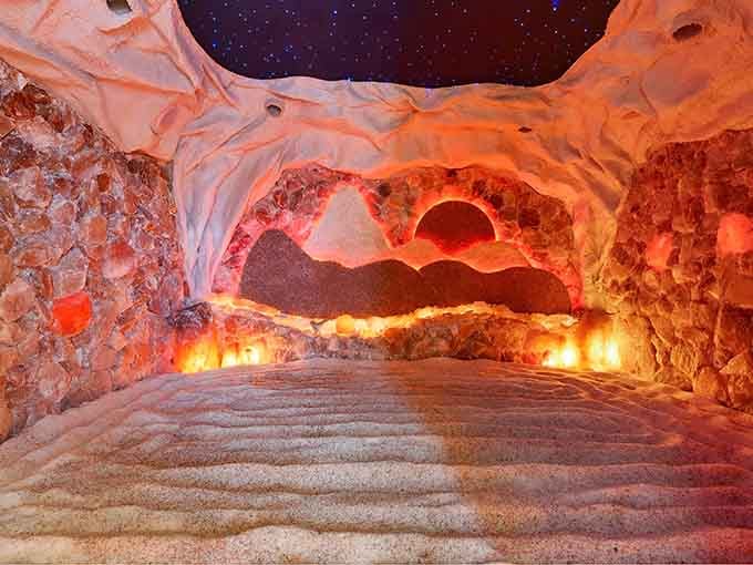 Step inside what looks like the set of a sci-fi movie, except the only thing getting beamed up is your stress level.