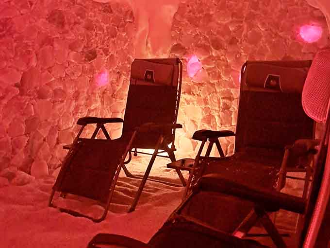 Step into this enchanting salt cave for a relaxing experience that will leave you feeling refreshed and completely at peace.