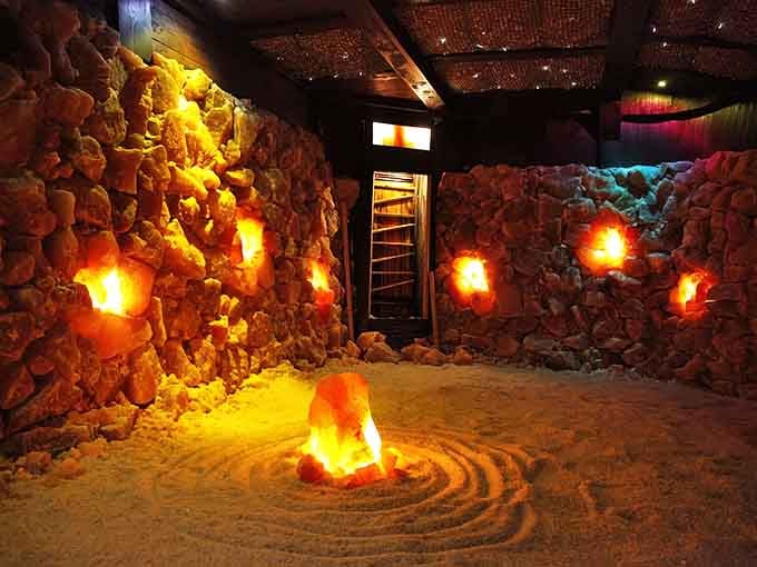 Those glowing salt walls aren't just Instagram-worthy, they're basically a spa day for your lungs and soul.