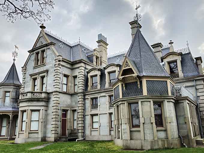 Those turrets and towers rising against moody skies make this look like Downton Abbey's American cousin who made it big.