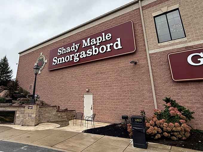 The sign says it all, but nothing quite prepares you for the breakfast bounty waiting inside this Lancaster County legend.
