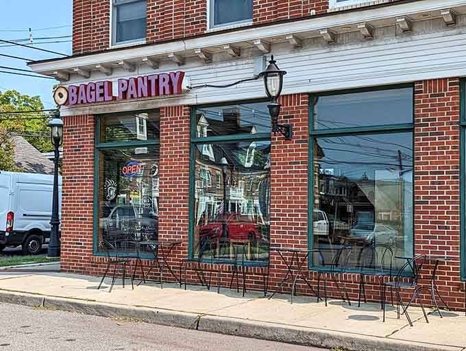 That corner storefront with the purple signage isn't just another bagel shop&mdash;it's a Metuchen institution worth finding.
