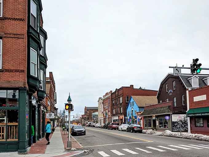 Downtown Willimantic on a winter day, quiet streets hiding the vibrant community that makes this place special.