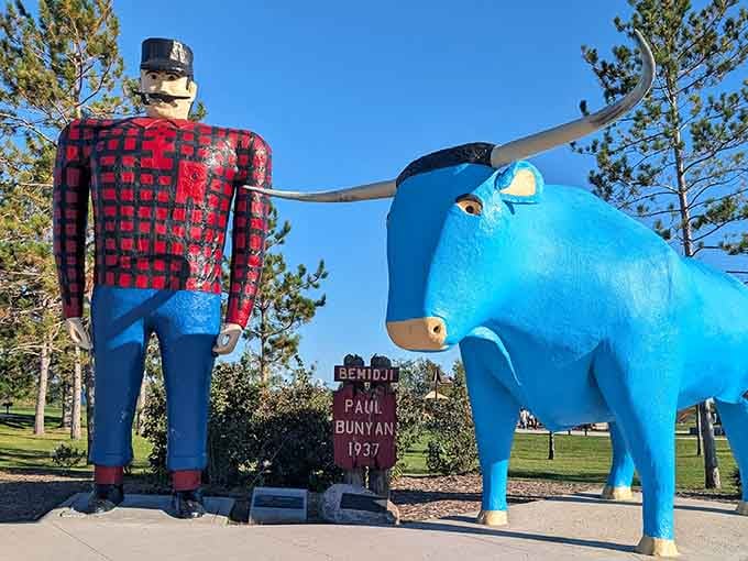Under that brilliant blue sky, these folklore giants look ready to tackle another century of photo ops.