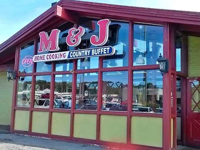 When a restaurant proudly displays "Country Buffet" in bold letters, you know they're not messing around with portion sizes.