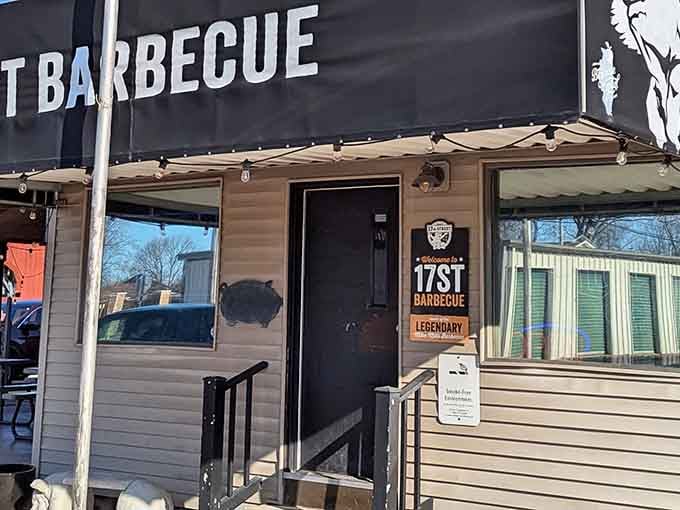 The unassuming exterior hides some of the best barbecue you'll find anywhere in the Midwest.