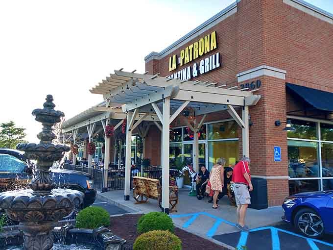 That fountain outside isn't just decorative; it's basically announcing that something special awaits you inside this Columbus gem.