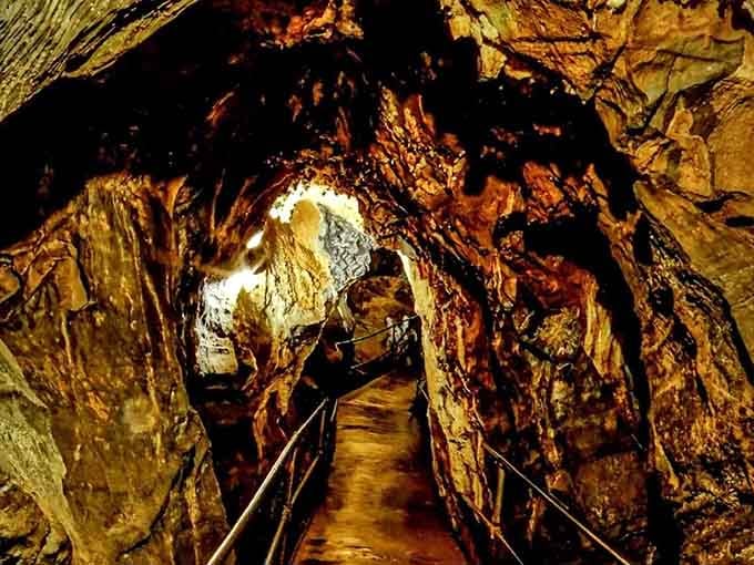 Those golden and rust-colored formations aren't special effects; they're thousands of years of patient geological artistry on display.