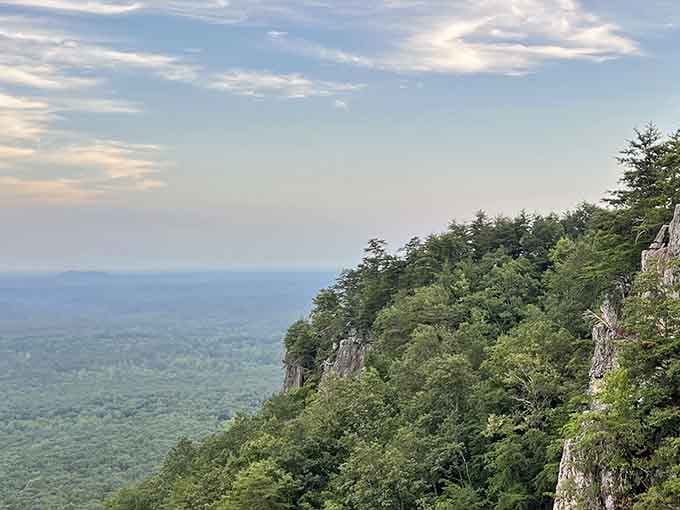 Those misty layers stretching to the horizon prove that North Carolina's Piedmont has serious scenic game.