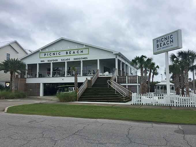 Picnic Beach: Where coastal charm meets casual dining, promising BBQ, seafood, and smoothies with a side of ocean breeze.