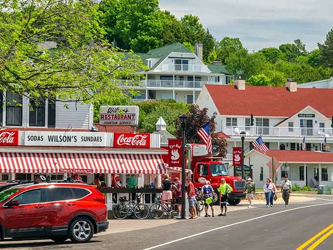 Wilson's has been dishing out happiness since 1906, and those vintage Coca-Cola signs aren't just decoration, they're promises.