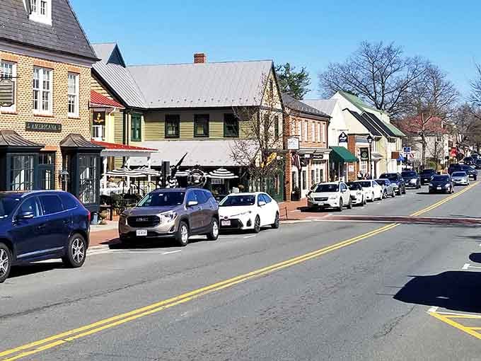 Washington Street stretches before you like a postcard from America's better-behaved past, complete with actual charm.