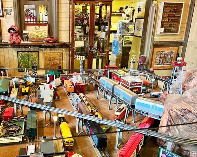 Every glass case tells a story, and this one's practically writing a novel about American childhood across the decades.