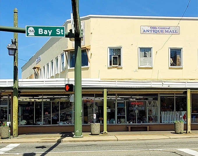 The yellow facade on Bay Street beckons like a beacon for anyone who appreciates history with character.