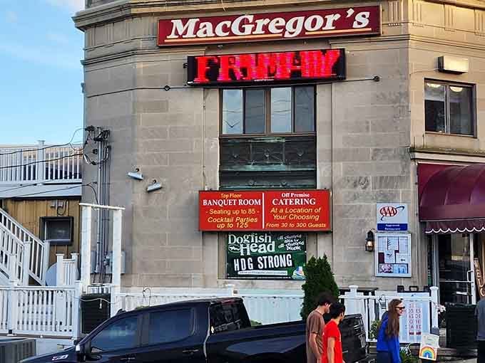 When a restaurant proudly displays "Prime" in neon red, you know they're not messing around with mediocrity.