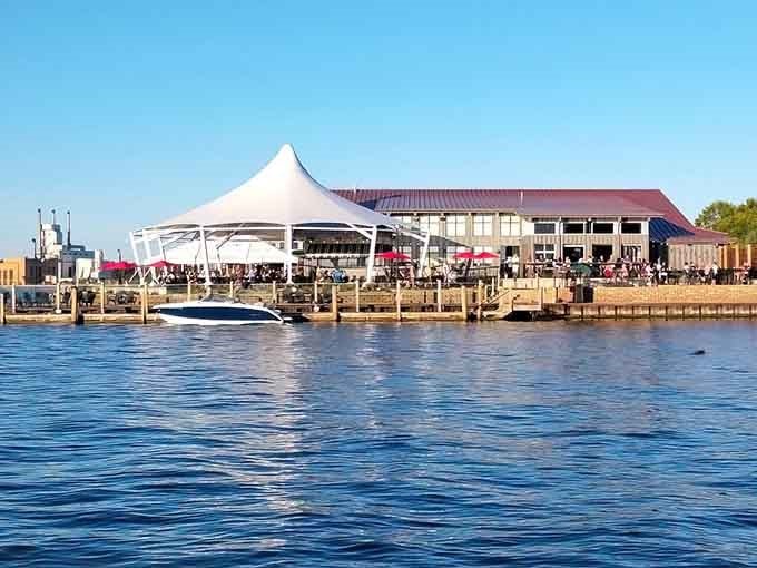 Rising from Lake Macatawa like a nautical palace, Boatwerks proves Michigan waterfront dining can rival any coast.