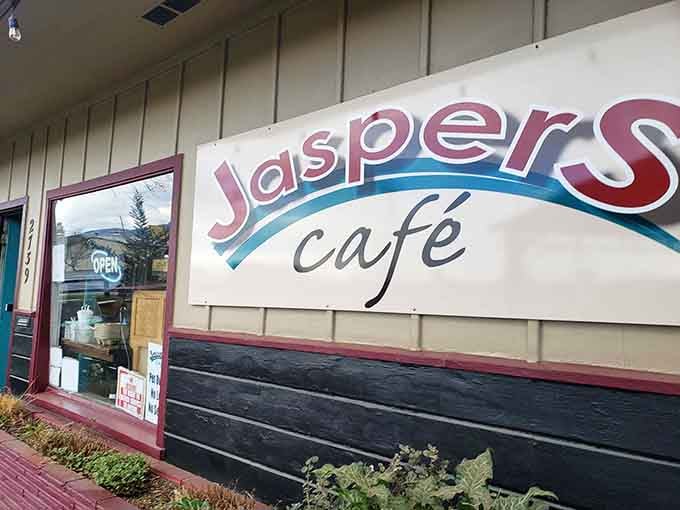 That cheerful storefront promises burgers with attitude, and trust me, they deliver on every delicious word.