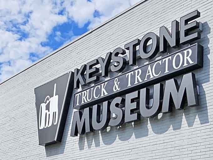 The Keystone Truck & Tractor Museum sign welcomes you to Virginia's most deliciously unexpected dining destination.