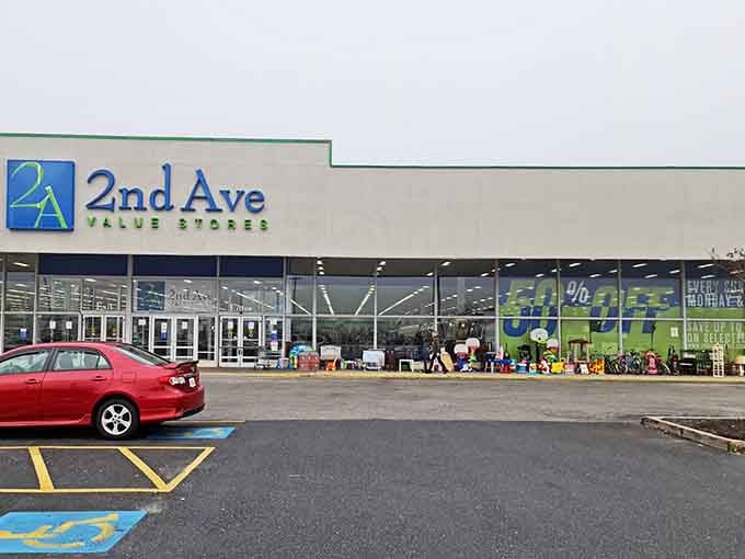 The moment you realize "superstore" wasn't just creative marketing but an actual architectural commitment to thrift shopping.