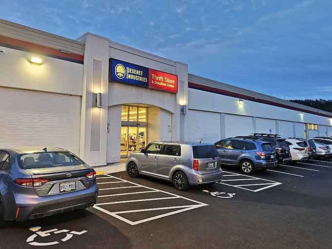 Evening shopping at its finest, where the parking lot stays full because nobody wants to leave empty-handed.