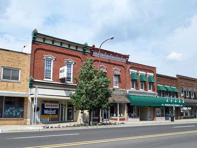 Historic storefronts line the streets where architecture actually meant something beyond "generic box with windows."