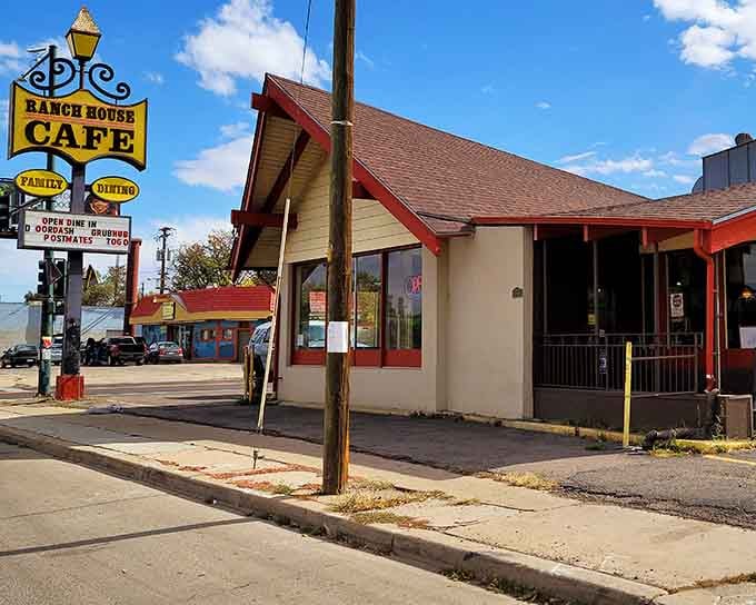 Under blue skies, this unassuming cafe stands ready to fuel your day with honest, hearty food.
