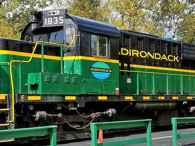 That classic green and yellow paint scheme isn't just pretty, it's your ticket to adventure on rails.