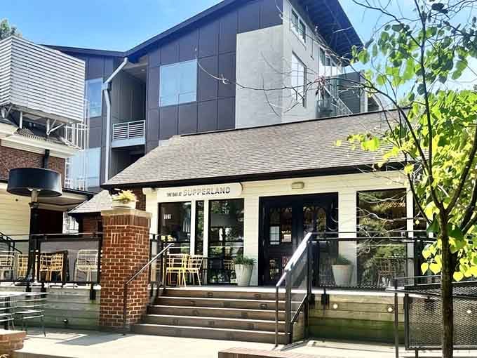 The exterior hints at something special inside, where history meets hungry diners every single day.