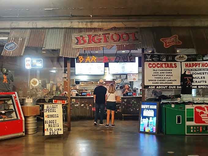 That corrugated metal facade and neon glow means serious barbecue business is happening inside this Flagstaff treasure.
