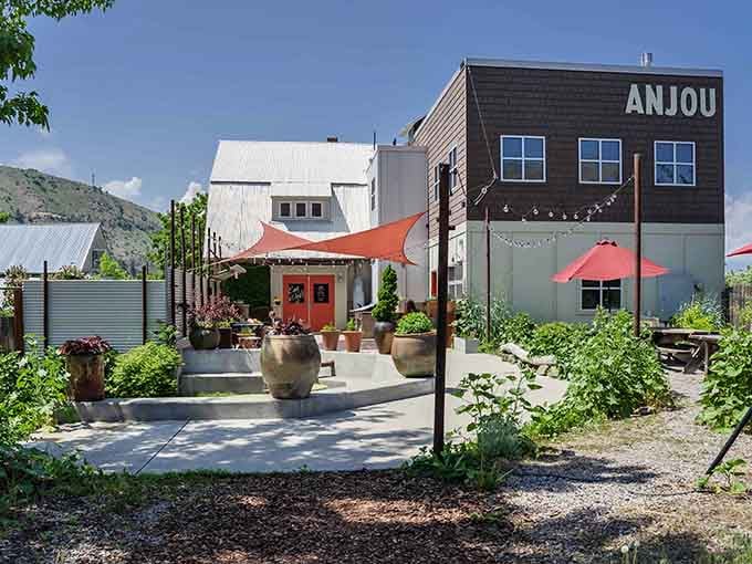 That modern industrial exterior hides some seriously old-world baking magic happening inside those walls.
